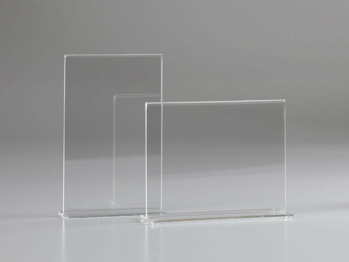 Porte menu A6 paysage en pmma recylé en plexiglas - Pluxi, fabricant ...