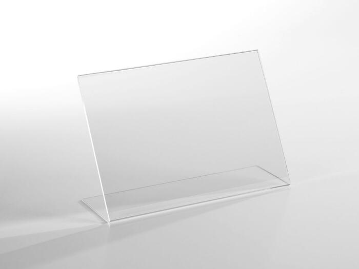 Porte visuel chevalet A3 paysage en pmma recyclé en plexiglas - Pluxi ...